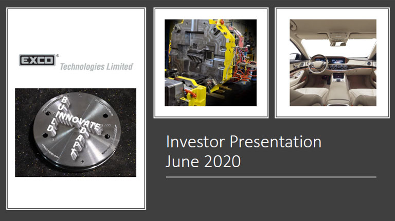 Investor Presentations – Exco Technologies Limited