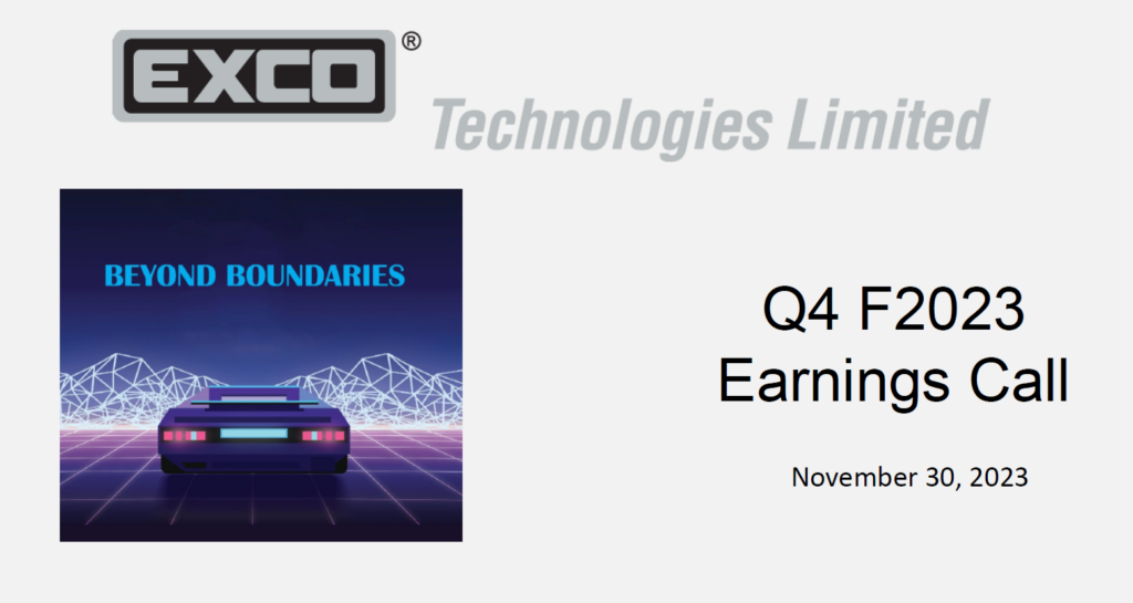 Investor Presentations – Exco Technologies Limited