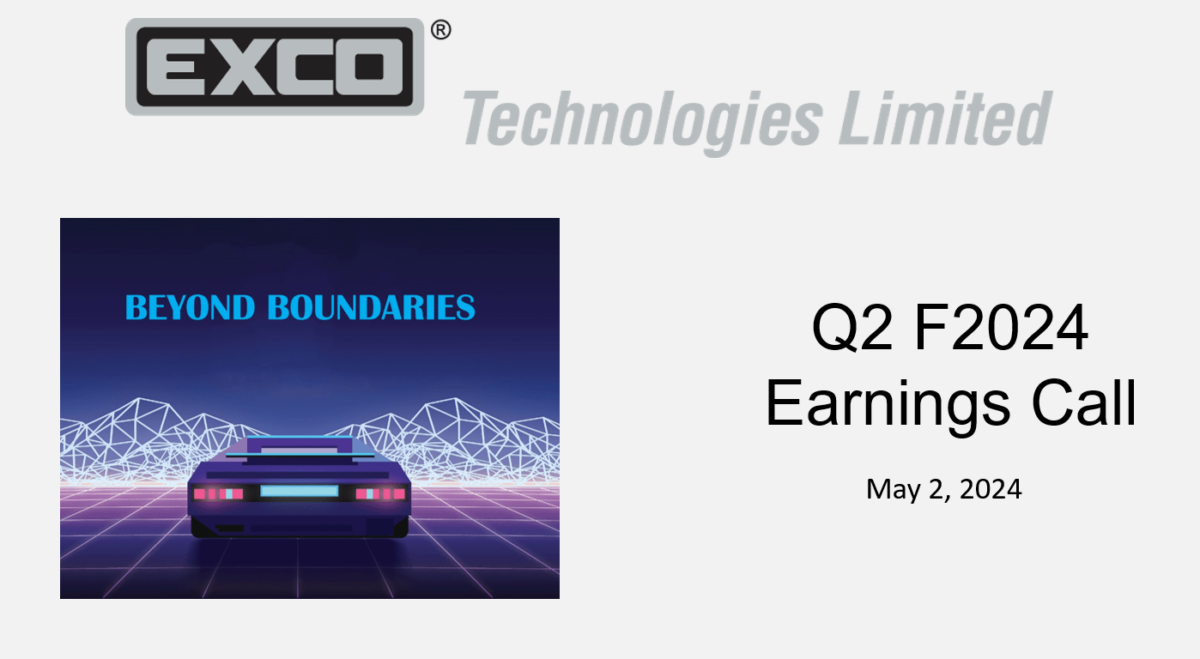 Investor Presentations – Exco Technologies Limited