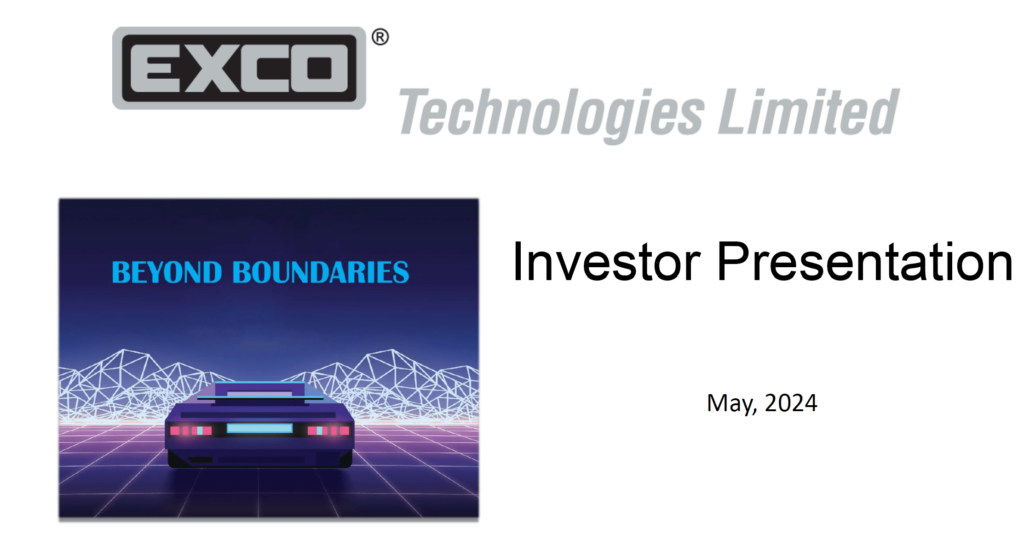 Investor Presentations – Exco Technologies Limited